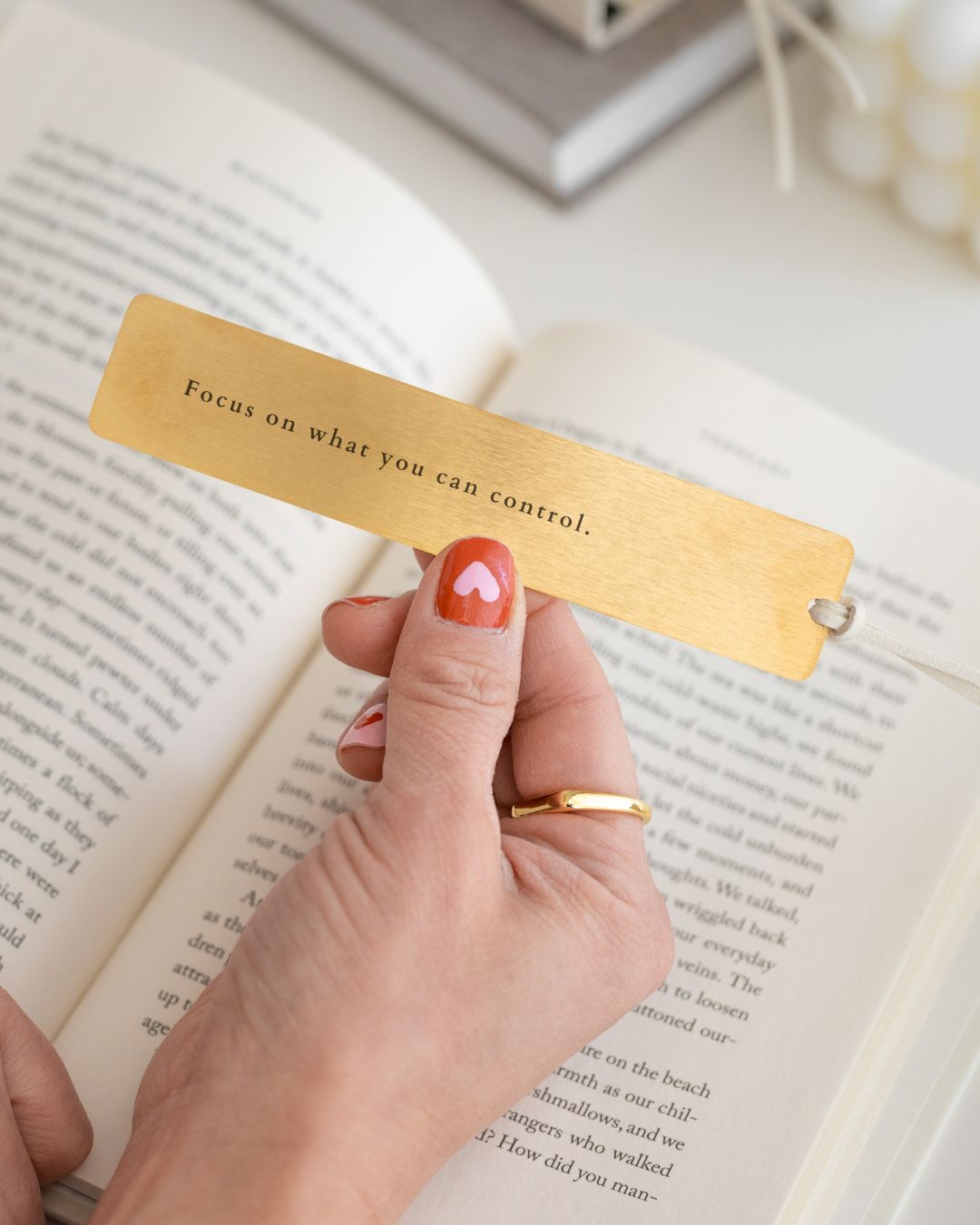 Golden Pause Bookmark | Inspirational Affirmation Bookmark – happii
